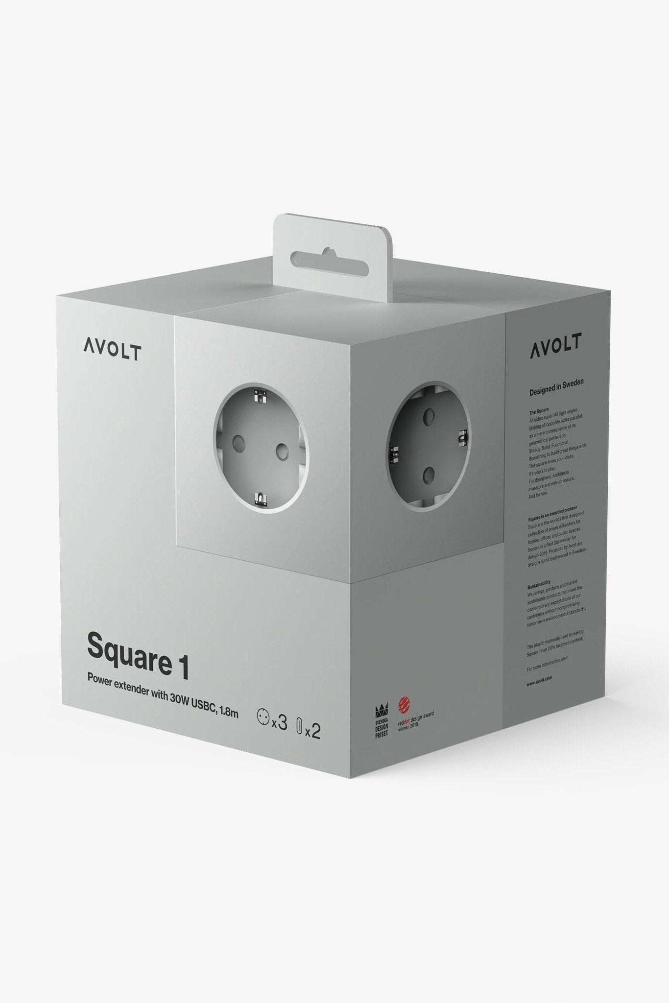 AVOLT Square 1 USB-C & Magnet, Gotland Grey at BACKYARD